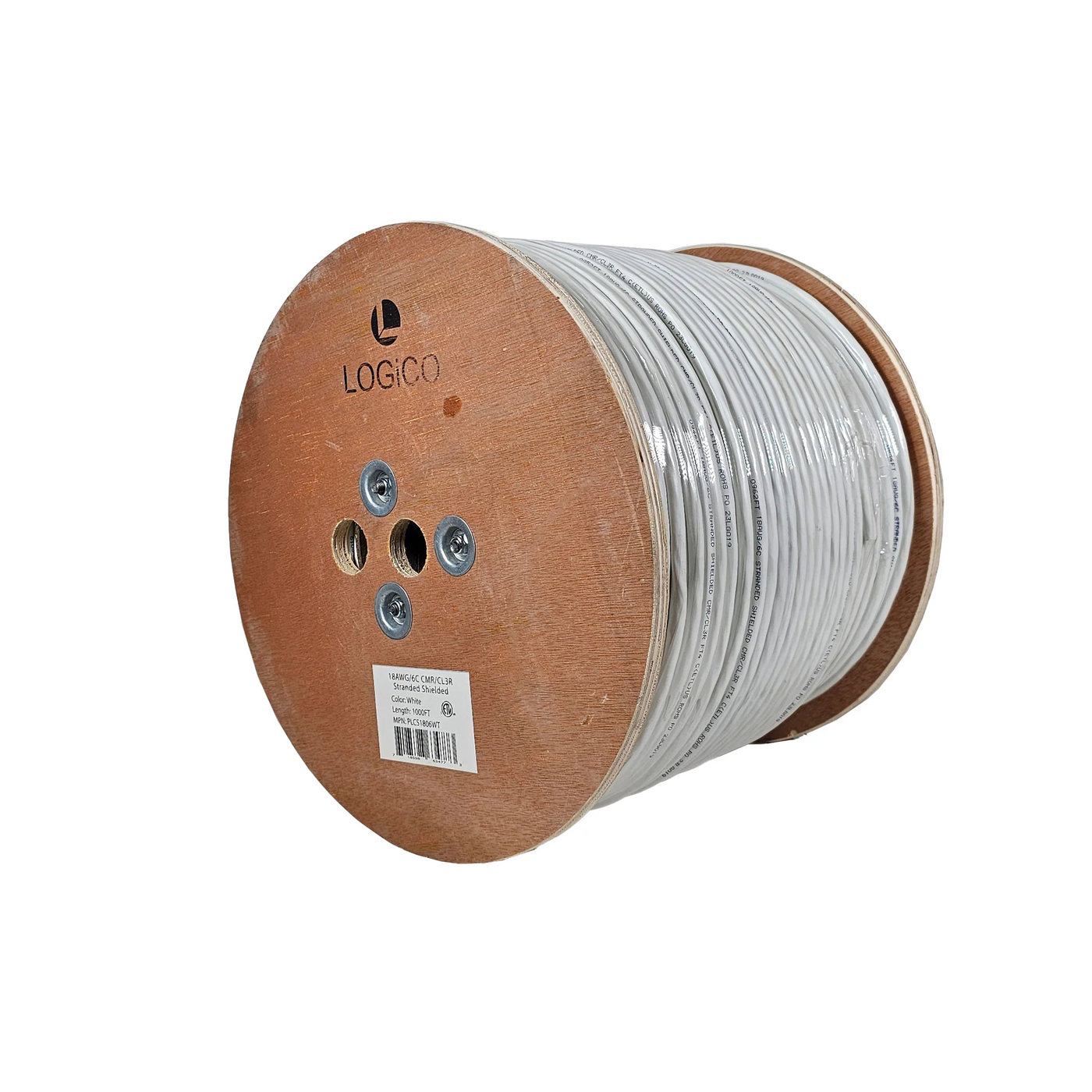18AWG/6C STRANDED BC SHIELDED CMR/CL3R 1000FT WHITE