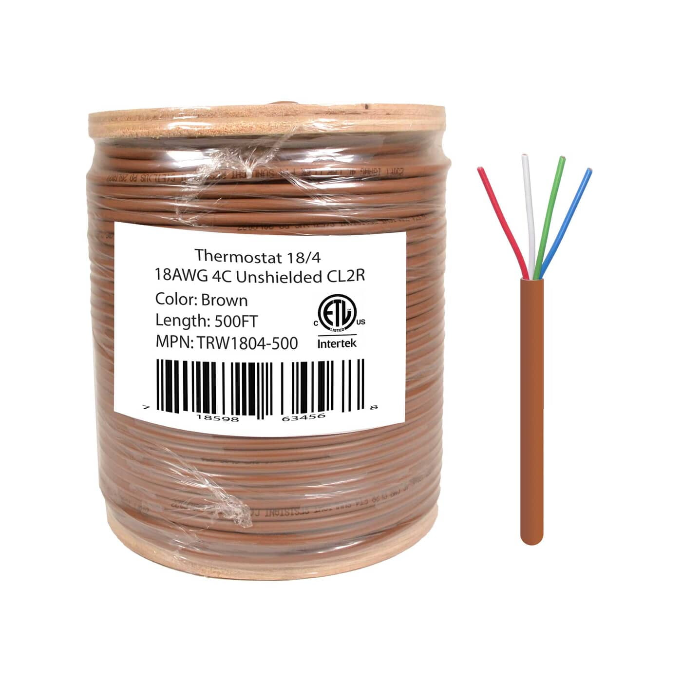18AWG 4C Thermostat Wire 500Ft