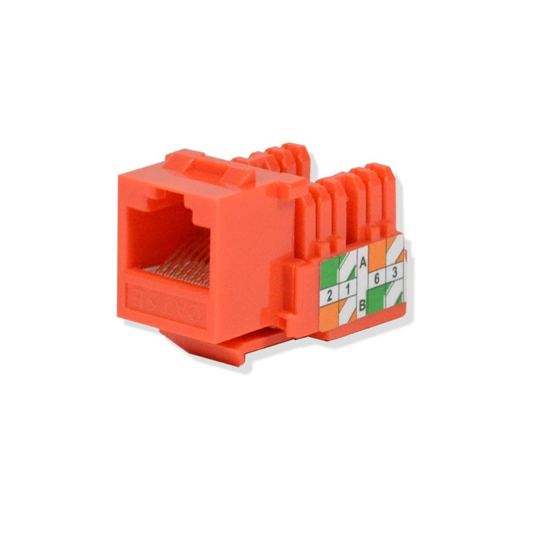 Modular Cat5e Keystone Punch Down Type Orange