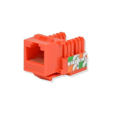 Modular Cat6 Keystone Punch Down Type Orange