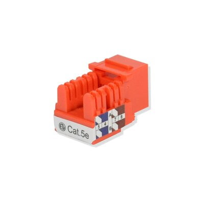 Modular Cat5e Keystone Punch Down Type Orange