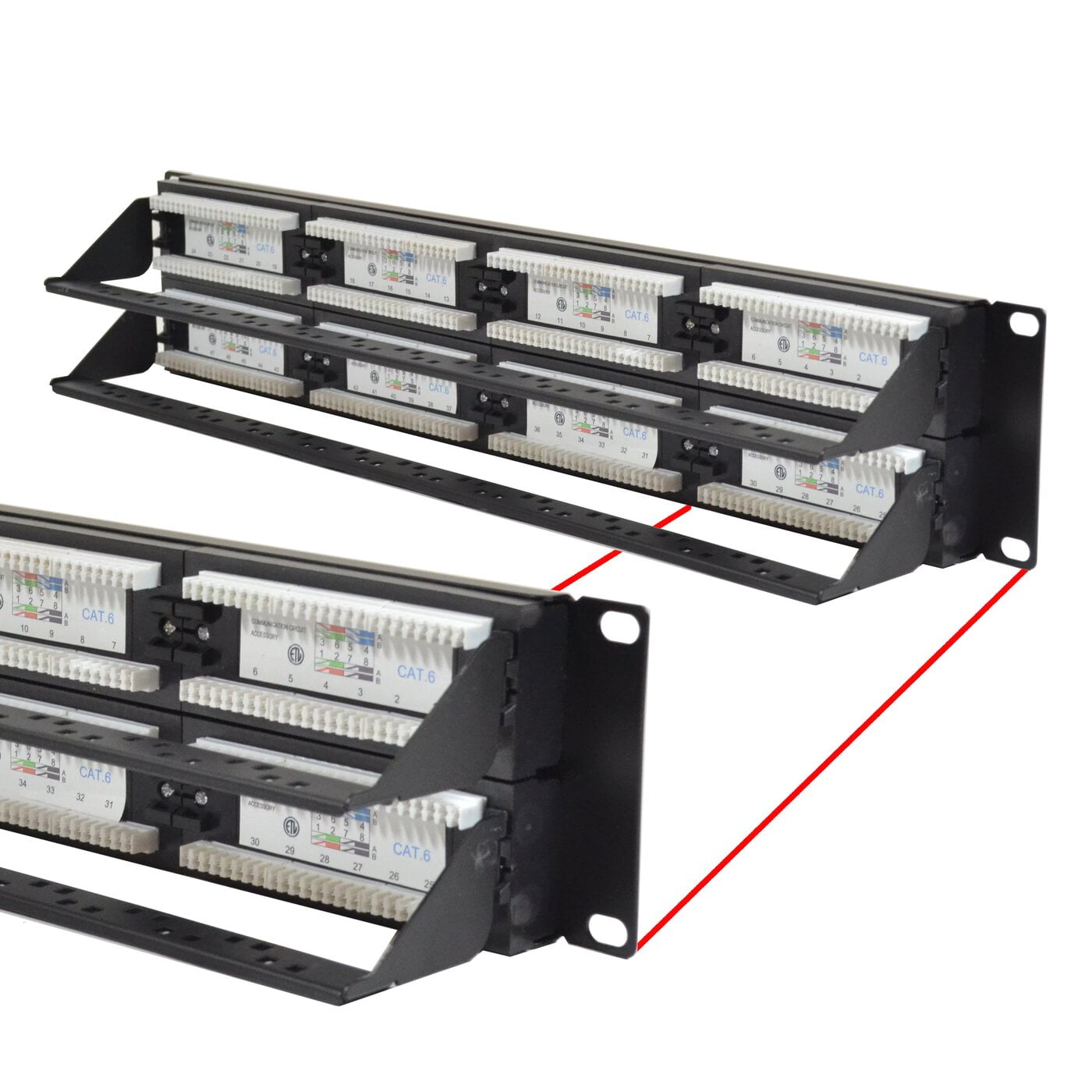 Cat6 Patch Panel 48 Port Rack Mounted