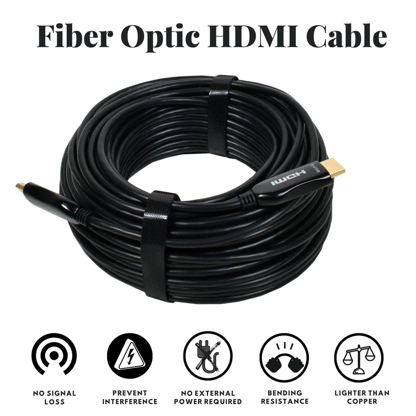 8K FIBER OPTIC HDMI CABLE Ultra HD Super High-Speed 100FT