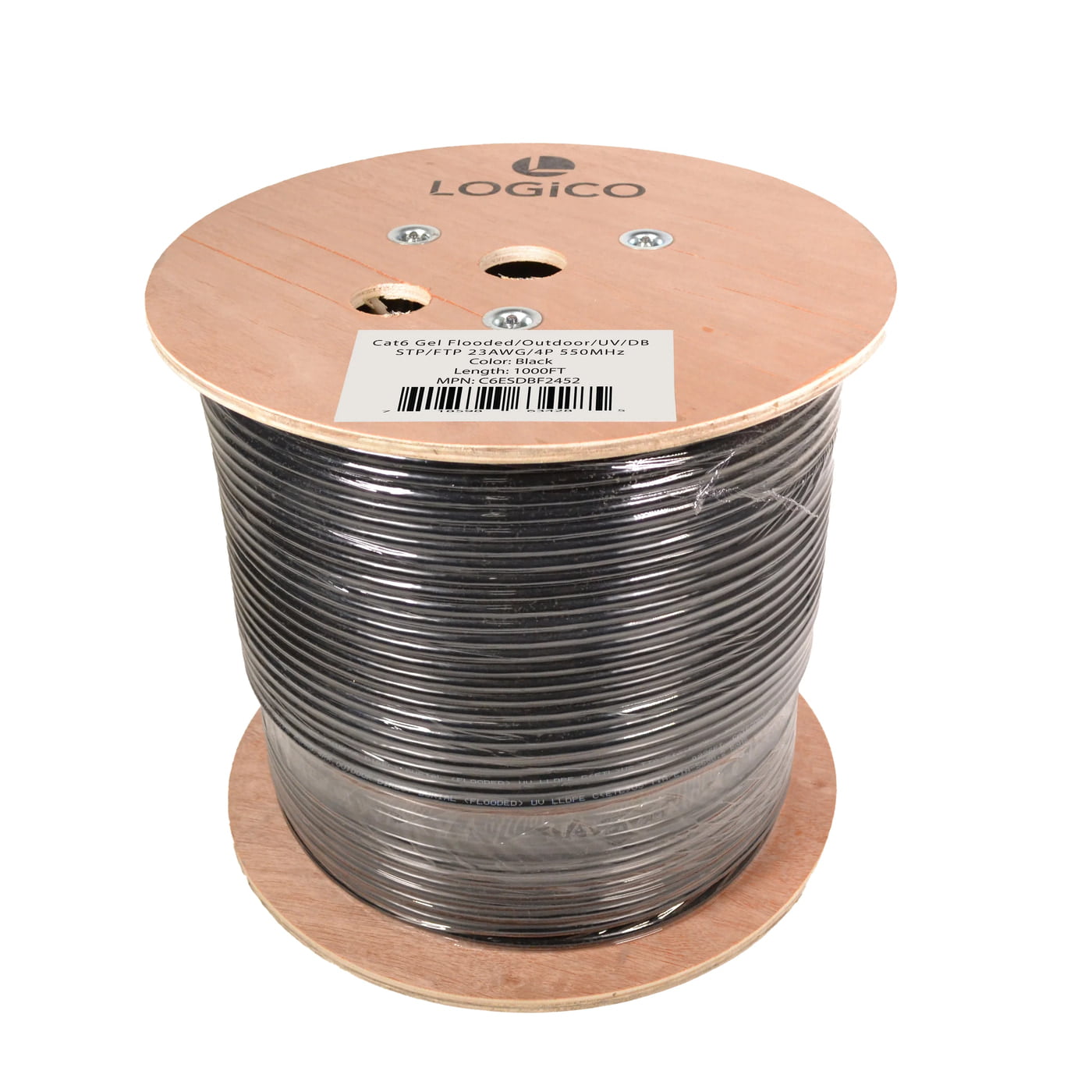 CAT6 STP/FTP OUTDOOR DB GEL / FLOODED BC 23AWG 1000FT BLACK